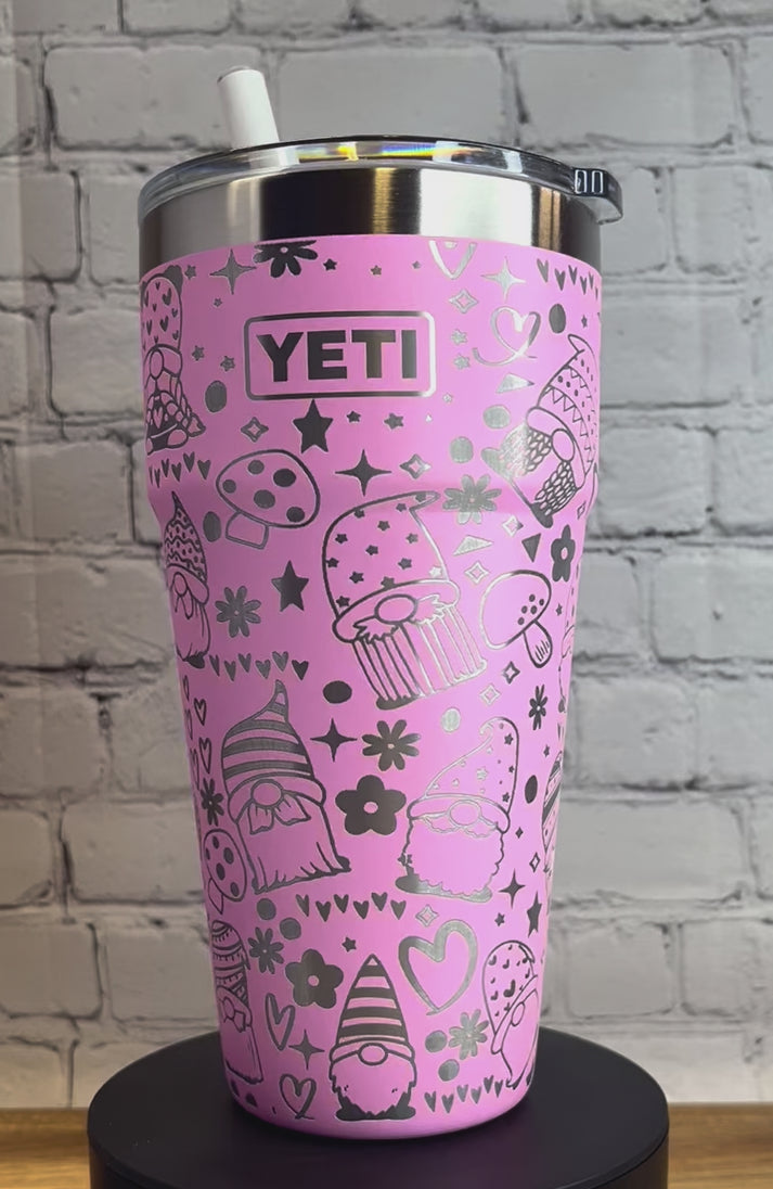 YETI Rambler fully engraved gnomes – One Tribe Designs